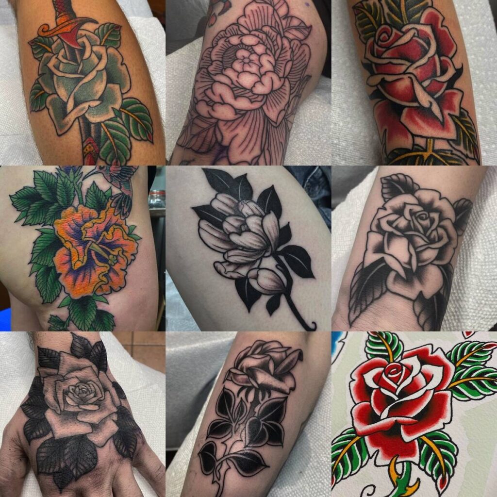 NeoTraditional Flower Tattoo Ideas and Artist Toronto ON